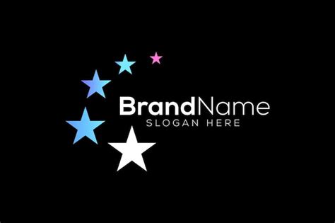 Plantilla de diseño de logotipo de estrella de lujo Vector Premium