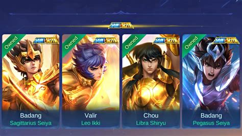 How To Get Saint Seiya Skin Chou Valir Badang In Mobile Legends Saint