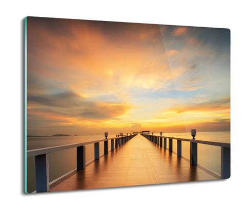 Deska Splashback Z Foto Most Morze Chmury 60x52 ArtprintCave