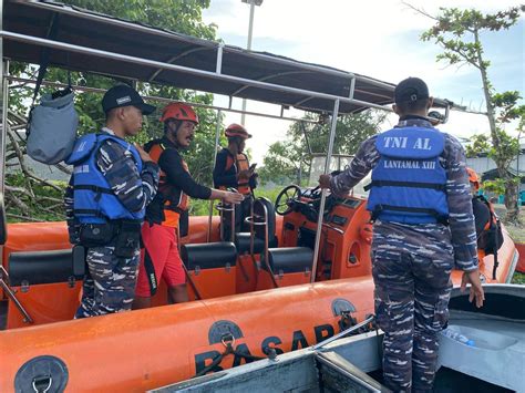 TNI AL Dan Tim SAR Gabungan Temukan Korban Tenggelam Di Perairan Sungai