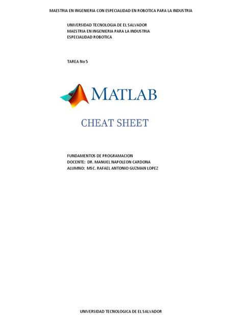 pagina de ayuda matlab pdf matlab lenguaje de programación
