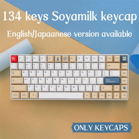 Soy Milk Theme Keycaps 134 Keys PBT DYE SUB Cherry Profile Keycap For