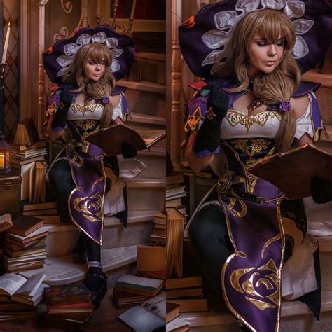 Genshin Impact Lisa Minci Cosplay Costume Custom Made Etsy