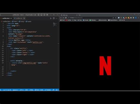 Create Animated Netflix Logo Using HTML CSS Видео