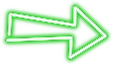 Green Neon Arrow PNG Transparent OnlyGFX