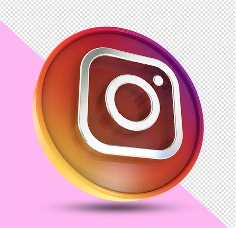 Instagram Logo Redes Sociales 3d Archivo PSD Premium
