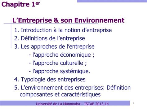Ppt Lentreprise Son Environnement Powerpoint Presentation Id