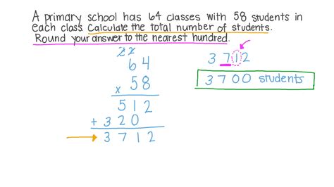 question video rounding to the nearest hundred the result of multiplying integer numbers nagwa