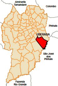 Mapa Do Bairro De Uberaba Curitiba Pr