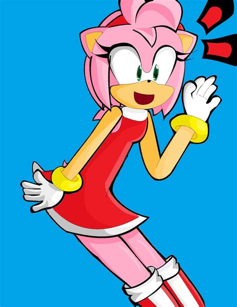 Just An Amy Rose Sketch Colored And Completed By GalexiatheChao On