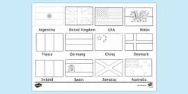World Cup Flags Worksheets European Flag Worksheets