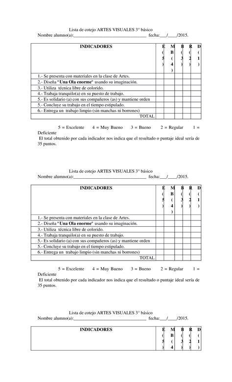 Doc Lista De Cotejo Artes Visuales Word Search Puzzle Words The Best