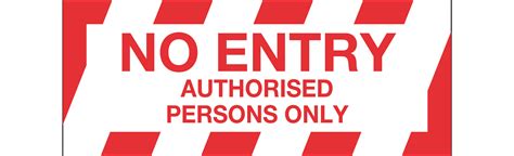 No Entry Authorised Persons Only Outdoor Floor Graphic