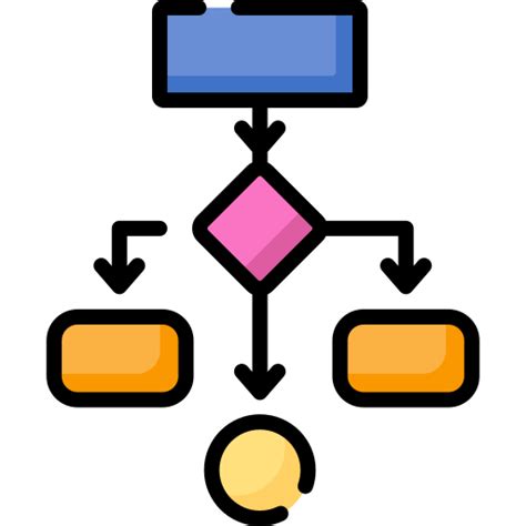 Icono De Diagrama De Flujo Special Lineal Color