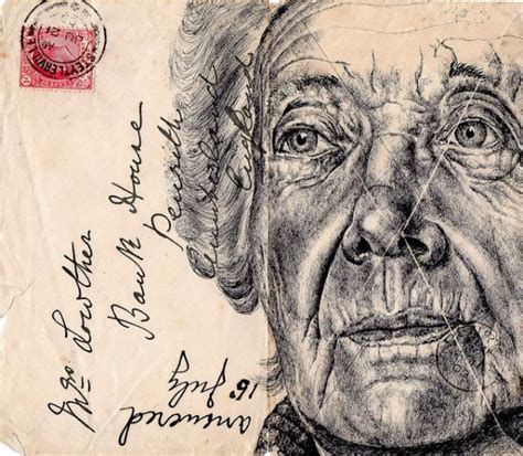 Juxtapoz Magazine Gallery Portrait Drawing Biro Drawing Envelope Art