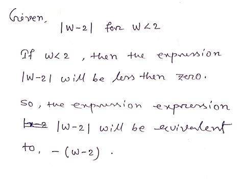 [solved] simplify by writing the expression without absolute value bars w course hero