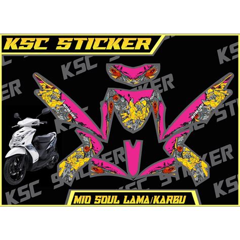 Decal Sticker Mio Soul Lama Karbu Bumble Bee Fullbody Dekal Sticker Mio