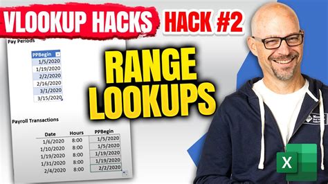 Vlookup Hacks Hack Range Lookups Youtube