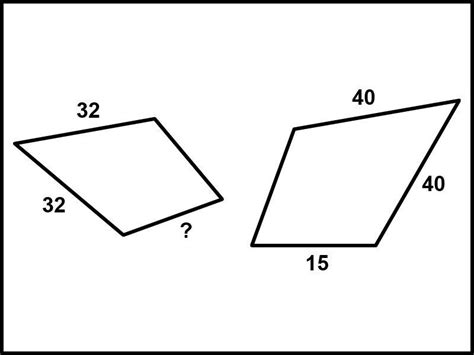 the polygons in each pair are similar find the missing side length