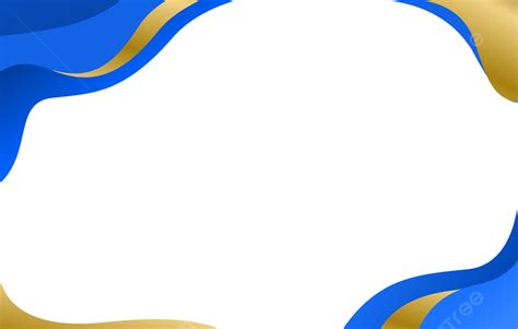 Certificate Border Folio Size Transparent Background With Blue And Gold