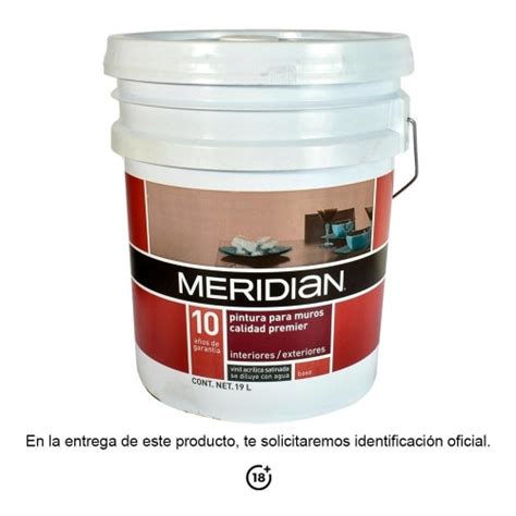 Pintura Para Muros Meridian Premier Vinil Acr Lica Satinada Base B