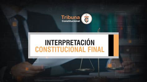 Interpretación Constitucional Final TC 378 YouTube