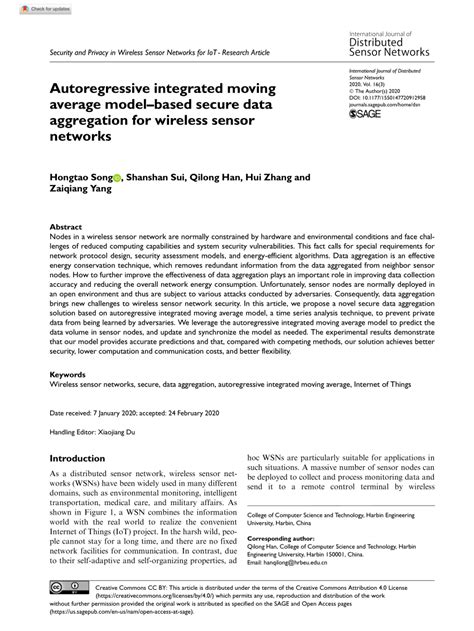 pdf autoregressive integrated moving average model based secure data aggregation for wireless
