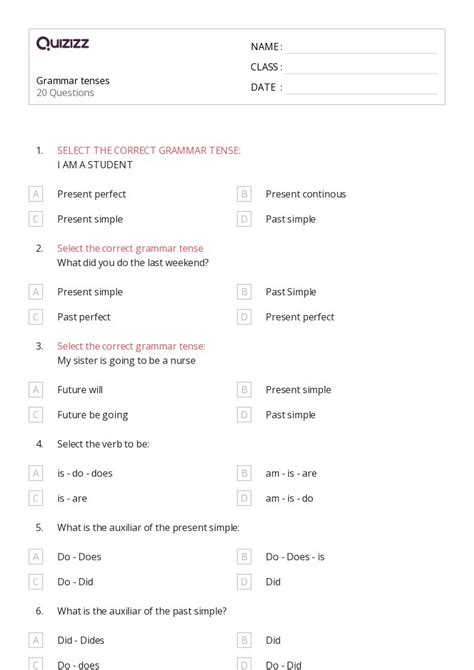 50 Grammar Worksheets For 10th Class On Quizizz Free Printable