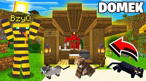 ZBUDOWAŁEM DOM dla KOTÓW na PALIONOWIE w Minecraft YouTube