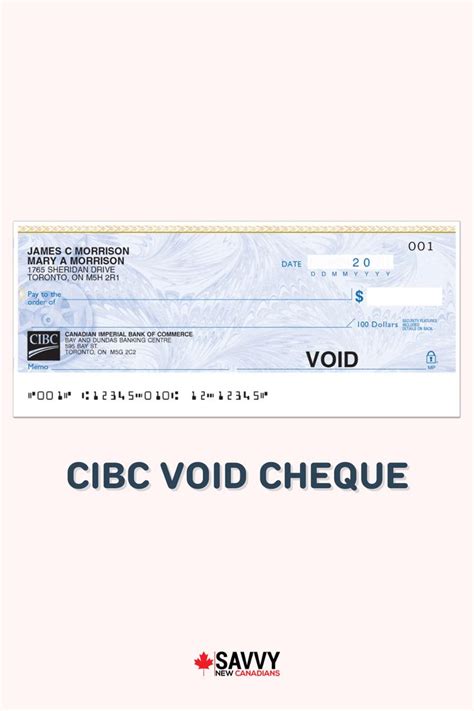 Understanding CIBC Void Cheques