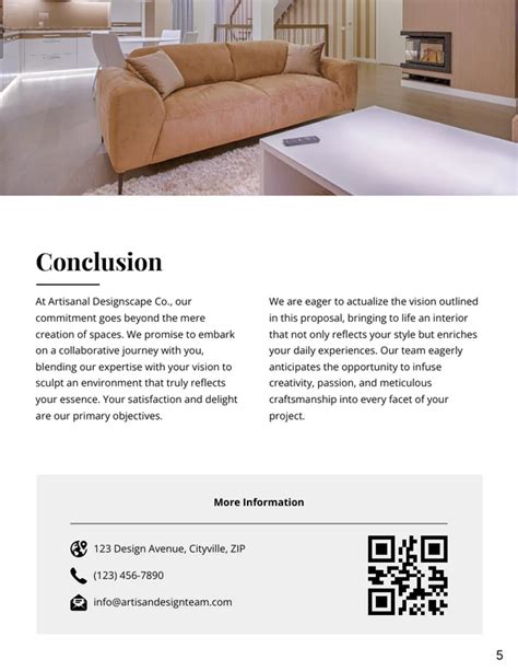 Clean Layout Interior Design Proposal Template Venngage