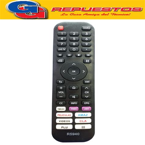 CONTROL REMOTO PARA TV LED SMART COMPATIBLE CON SANYO NOBLEX