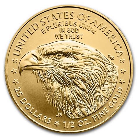 Moneda De Oro American Eagle 1 2 Oz 2024 BU Dracma Metales