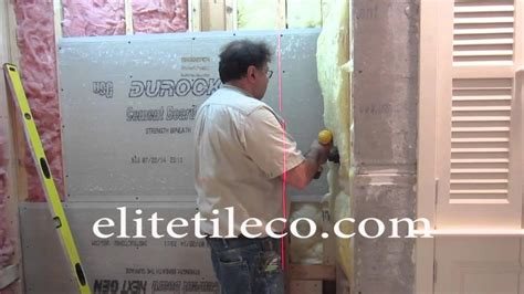 Complete Tile Shower Install Part Furring Out Studs Installing Backer
