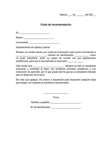 ᐅ Carta de Recomendación de Estudiante para Beca