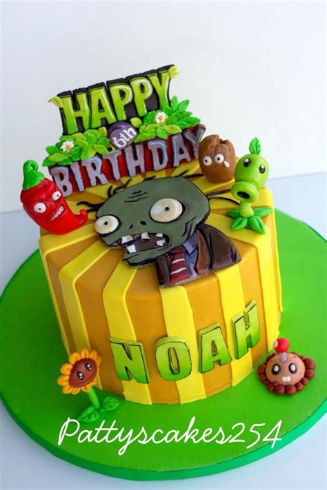 Plants Vs Zombies Cake Tortas De Zombies Tortas Plantas Vs Zombies