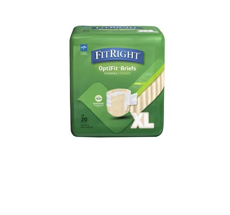 Medline Fitextraxlg Fitextraxlgz Fitright Extra Briefs Pack Of For