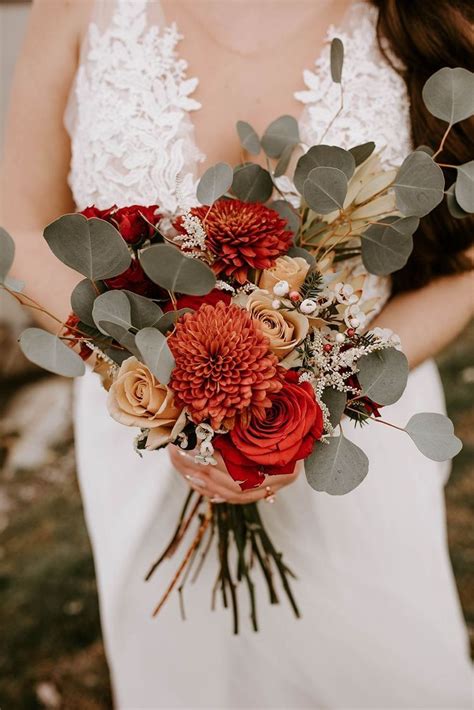 Hand Bouquet Wedding Orange Wedding Bouquet Small Wedding Bouquets