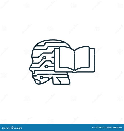 Machine Learning Icon Monochrome Simple Sign From Digitalization