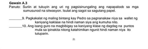 Gawain A 3 Panuto Surin At Tukuyin Ang Uri Ng StudyX