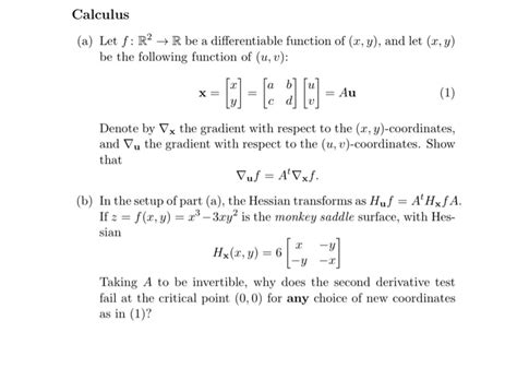 solved calculus a let f r2 r be a differentiable
