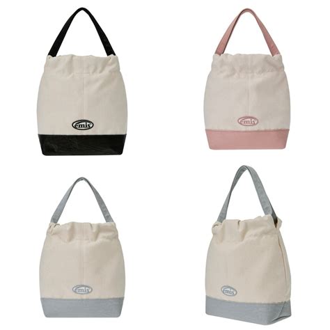 韓國KKOBA 現貨 emis 韓國小眾品牌 帆布手拿包 CANVAS TOTE BUCKET 韓國代購 肩背包 蝦皮購物
