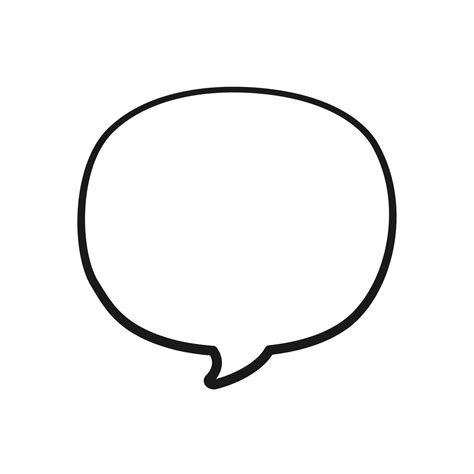 Leeren Rede Blase Text Rahmen Comic Rede Blase Gekritzel Umriss