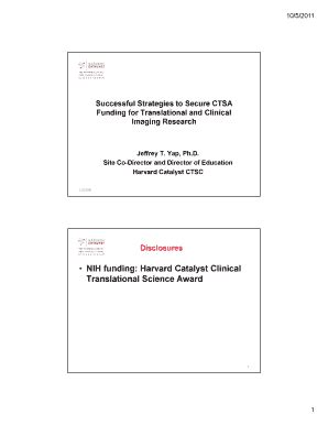 Fillable Online Www2 Rsna Successful Strategies To Secure CTSA Fax