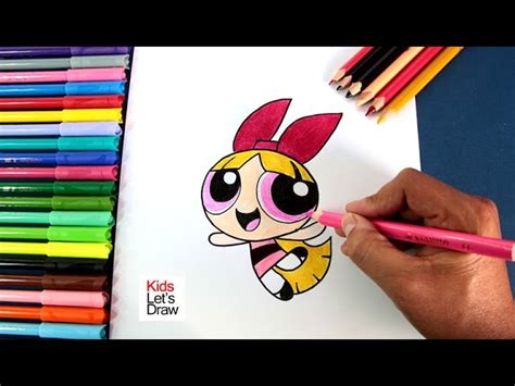 Cómo dibujar a BOMBON Las Chicas Superpoderosas How to draw Blossom