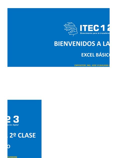 clase 02 excel básico pdf microsoft excel informática