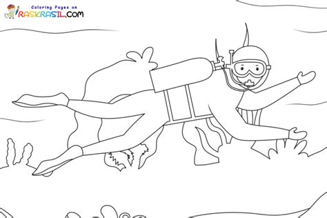 Desenhos De Mergulho Para Colorir