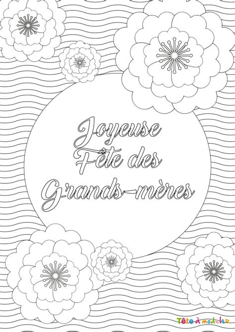 Coloriage pour mamie 3 avec Tête à modeler