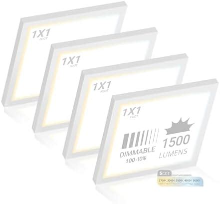 NUWATT 1x2 FT LED Surface Mount Panel 5CCT 2700K 3000K 3500K 4000K