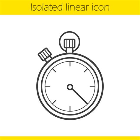 Stopwatch Linear Icon Timer Thin Line Illustration Sport Competitions